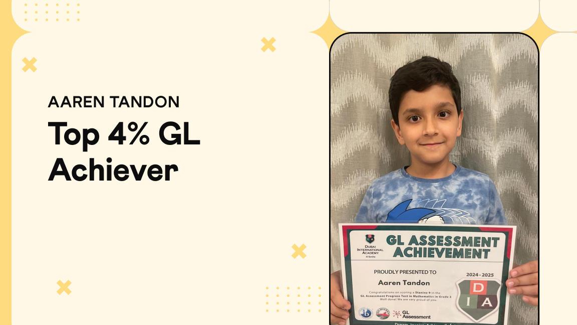 3rd Grader Among Top 4% in National GL Assessment Achievement